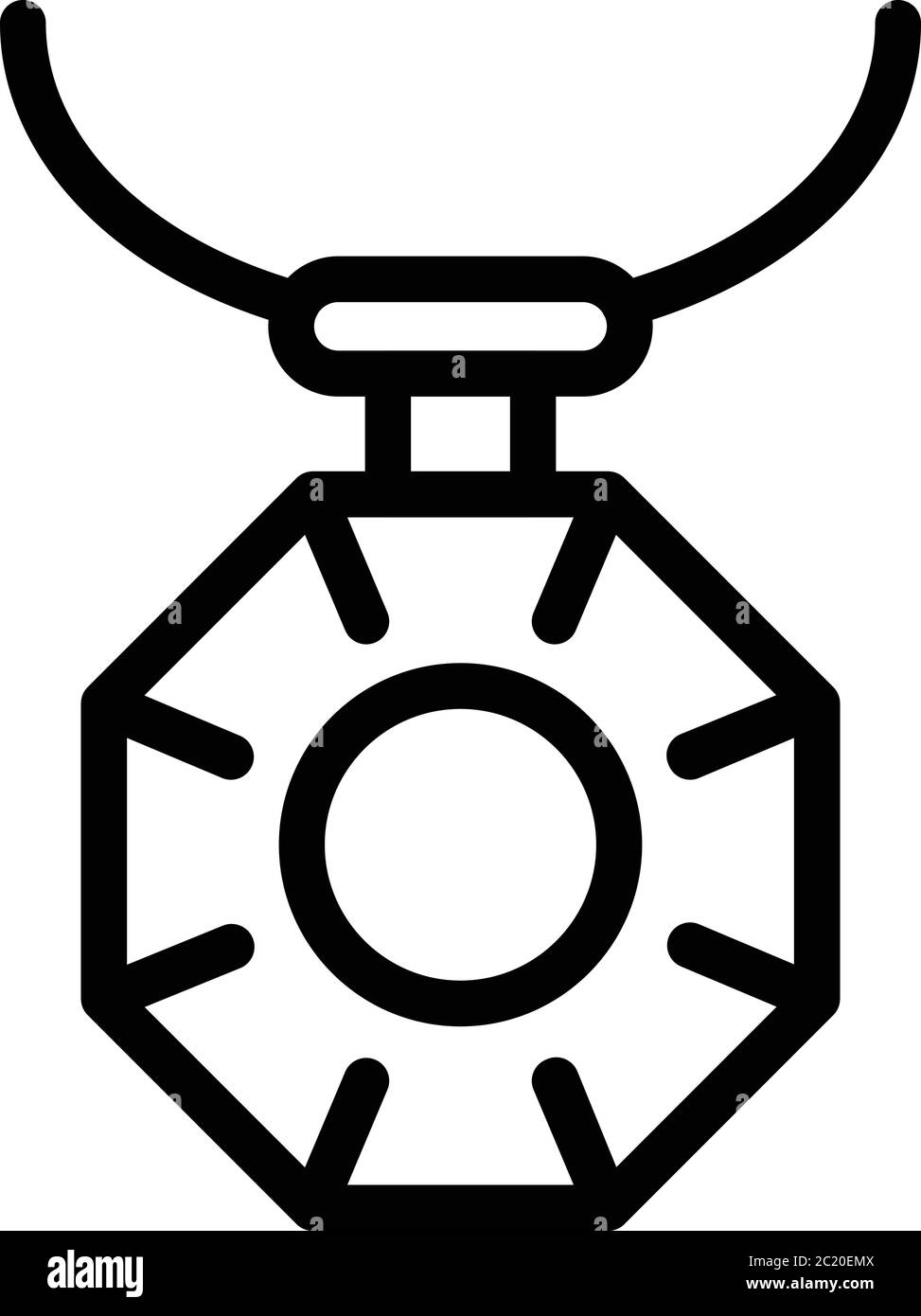Necklace pendant icon, outline style Stock Vector Image & Art - Alamy
