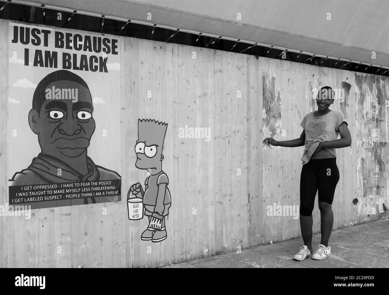 George floyd murals Black and White Stock Photos & Images - Alamy