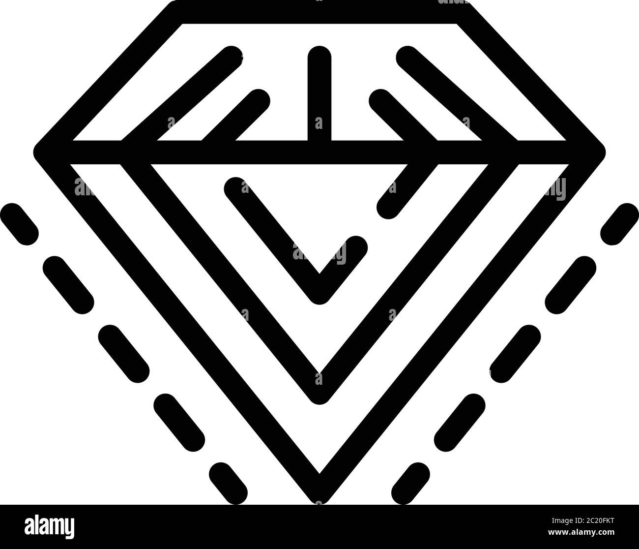 Pure diamond icon, outline style Stock Vector Image & Art - Alamy