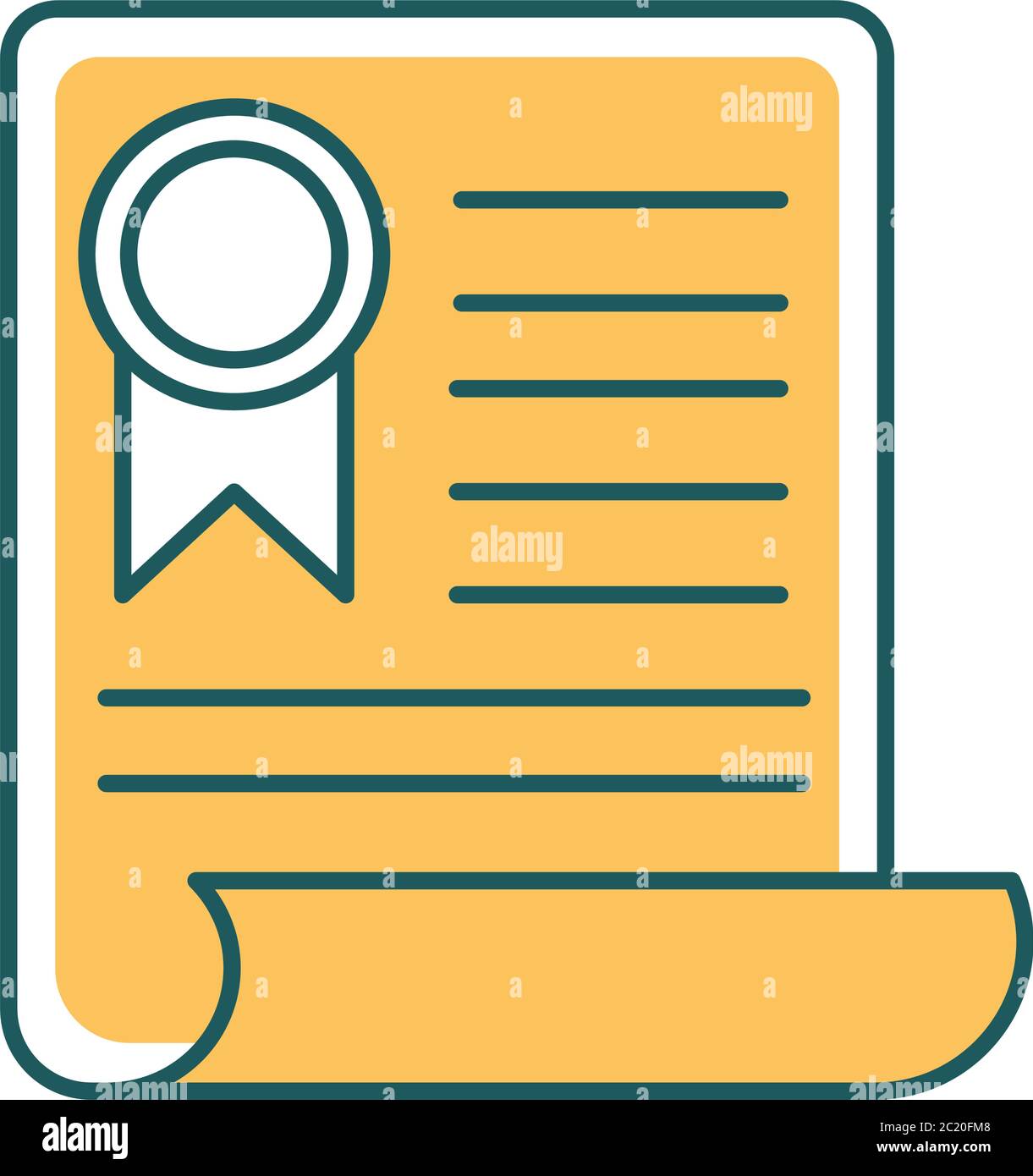 Graduation diplom line and fill style icon design, University education ...