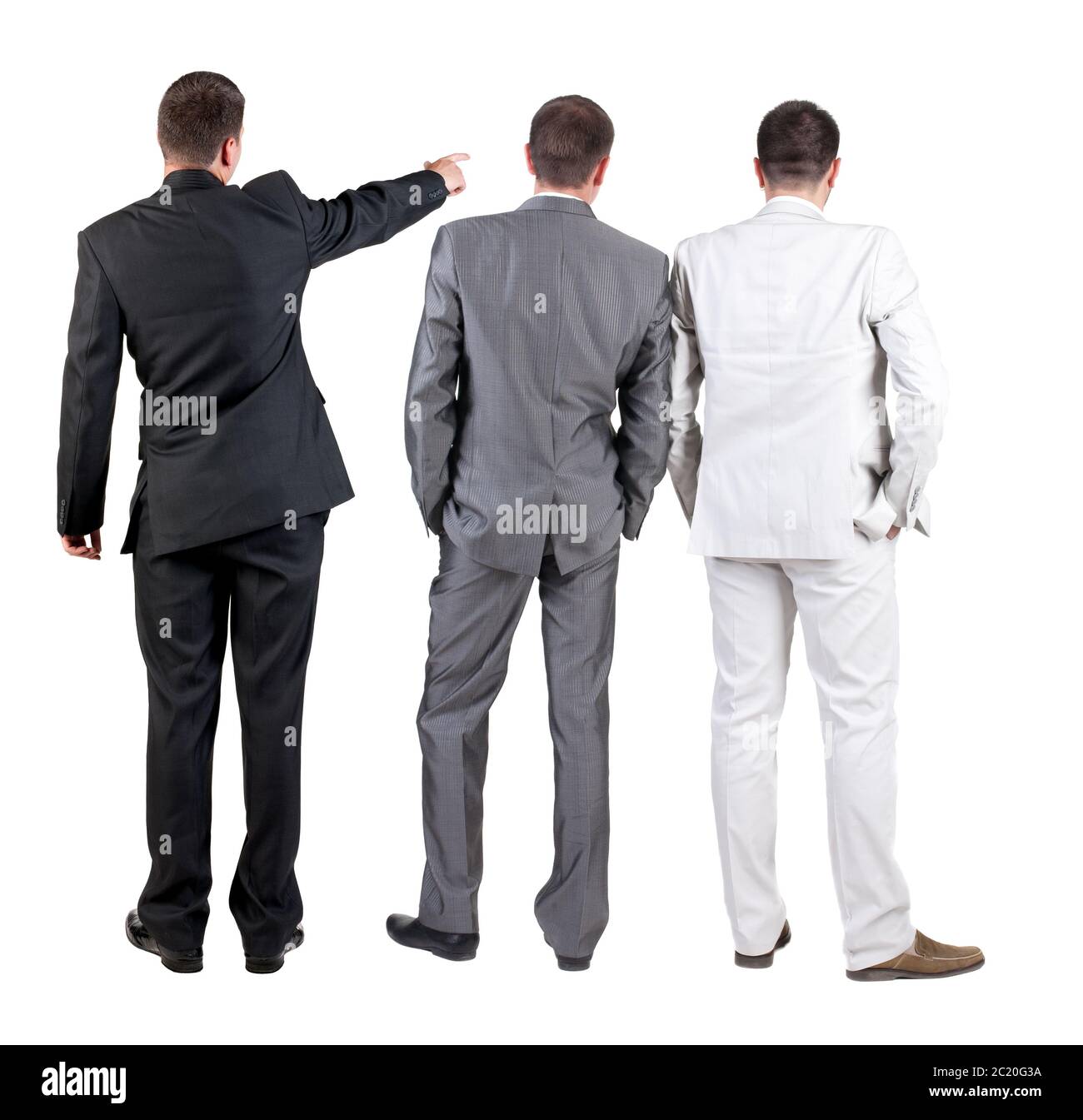 Back view group business people in suit. Business team. Rear view ...