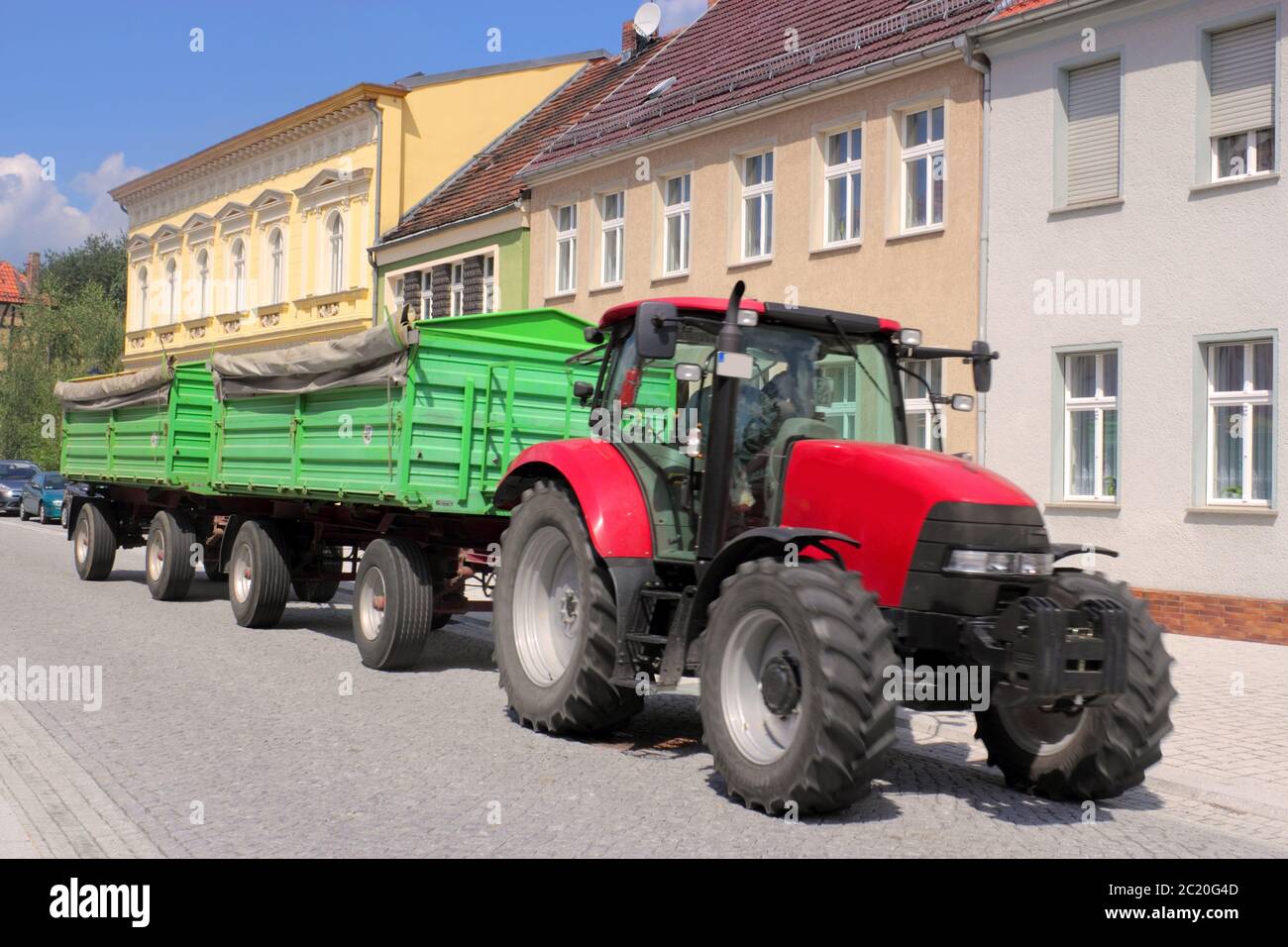 Tractor with trailer Stock Photo - Alamy