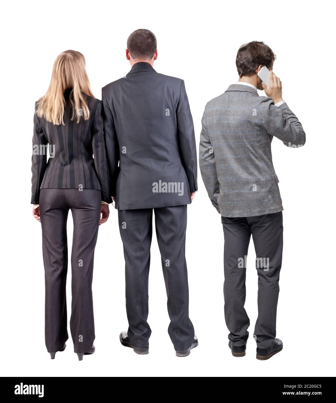 Back view group business people in suit. Business team. Rear view ...