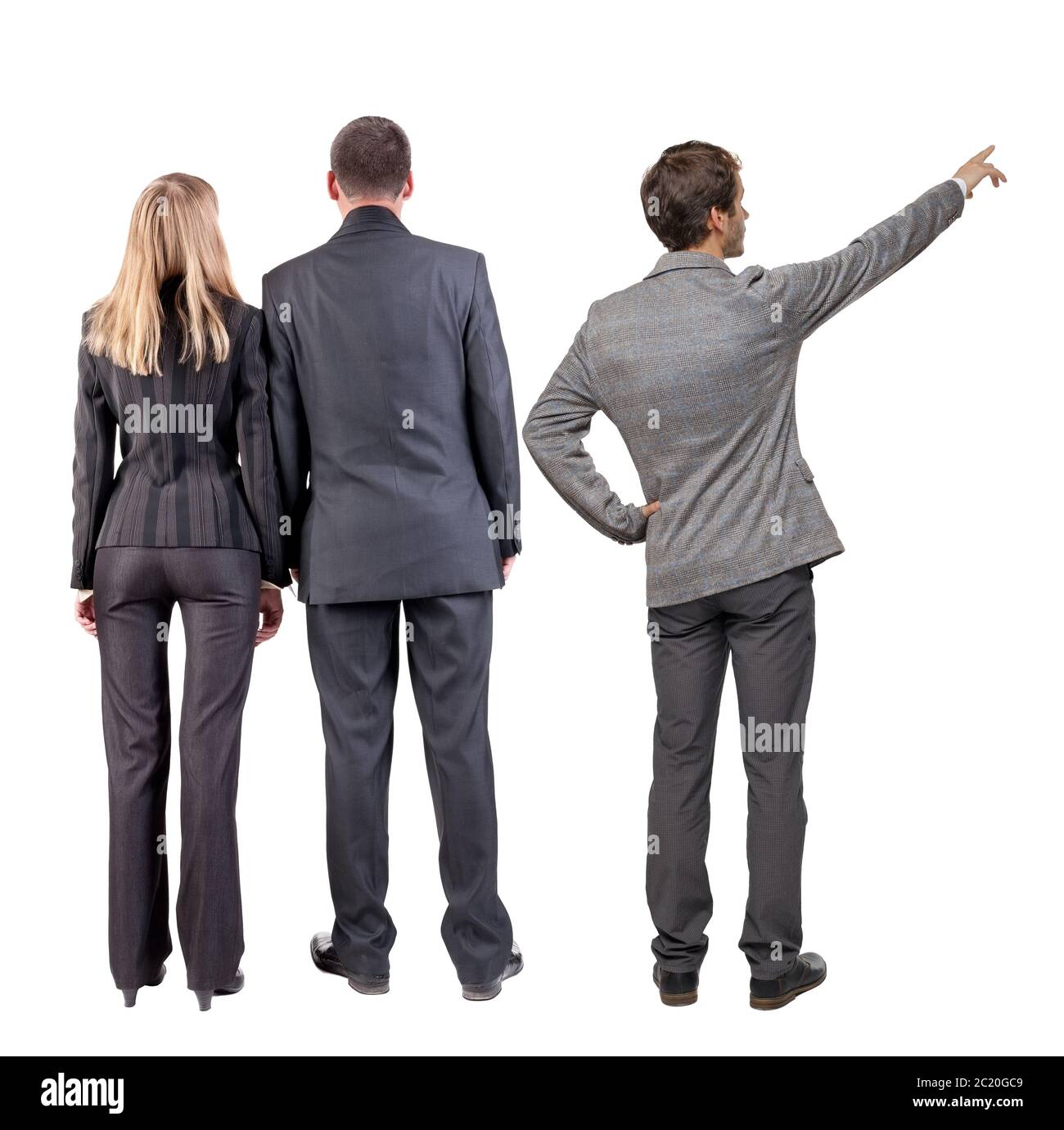Back view group business people in suit. Business team. Rear view ...