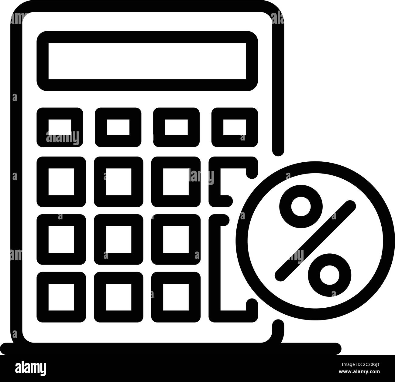 Percent calculator icon, outline style Stock Vector Image & Art - Alamy