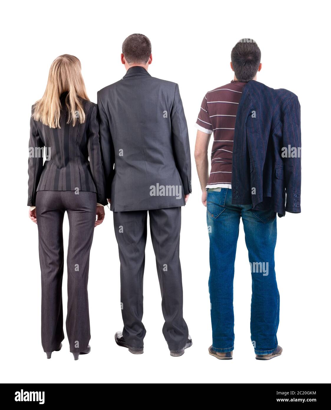 Back view group business people in suit. Business team. Rear view ...