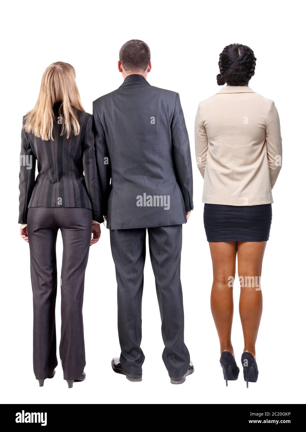 Back view group business people in suit. Business team. Rear view ...