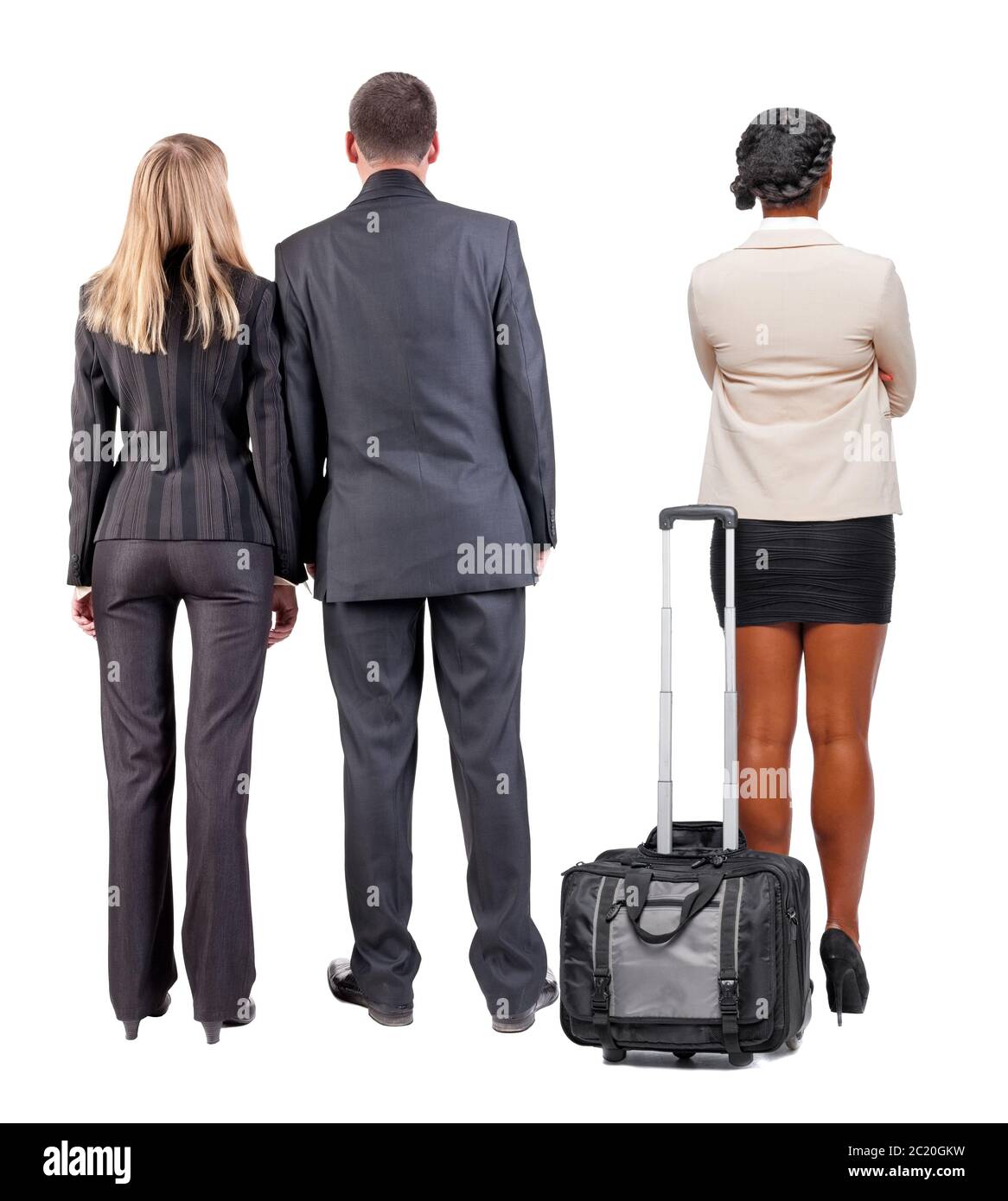 Back view group business people in suit. Business team. Rear view ...