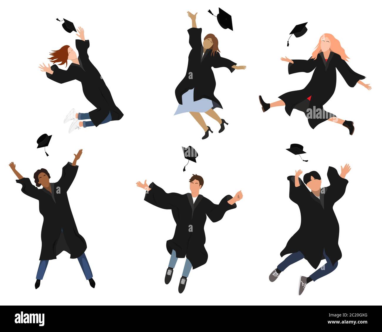 Graduation cap throwing hands hi-res stock photography and images - Alamy