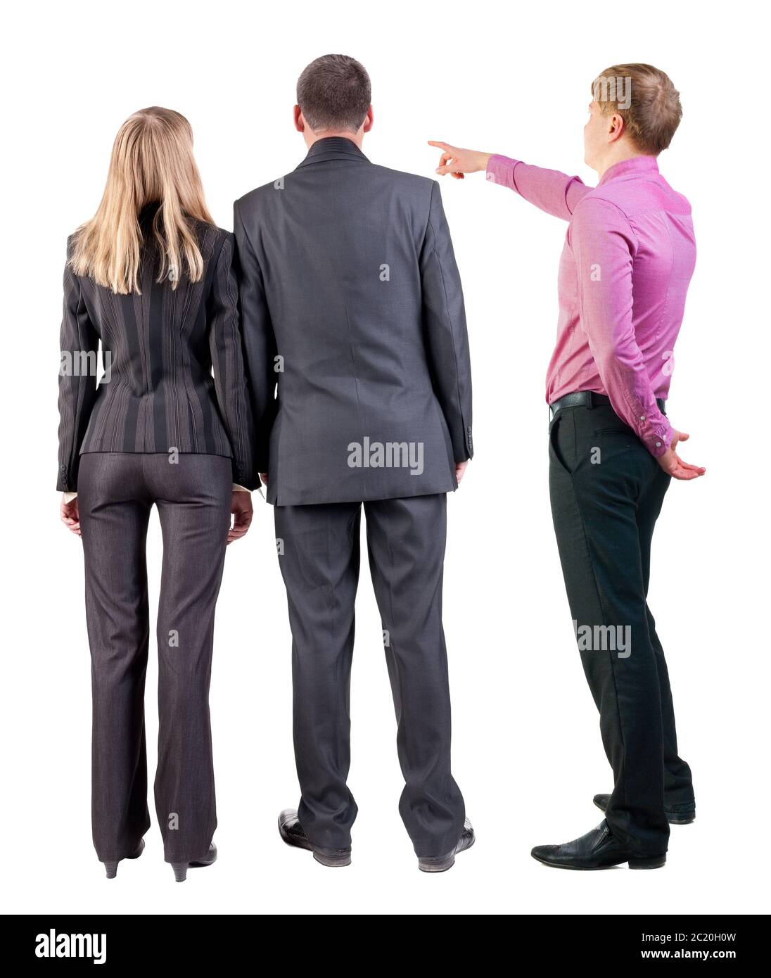 Back view group business people in suit. Business team. Rear view ...