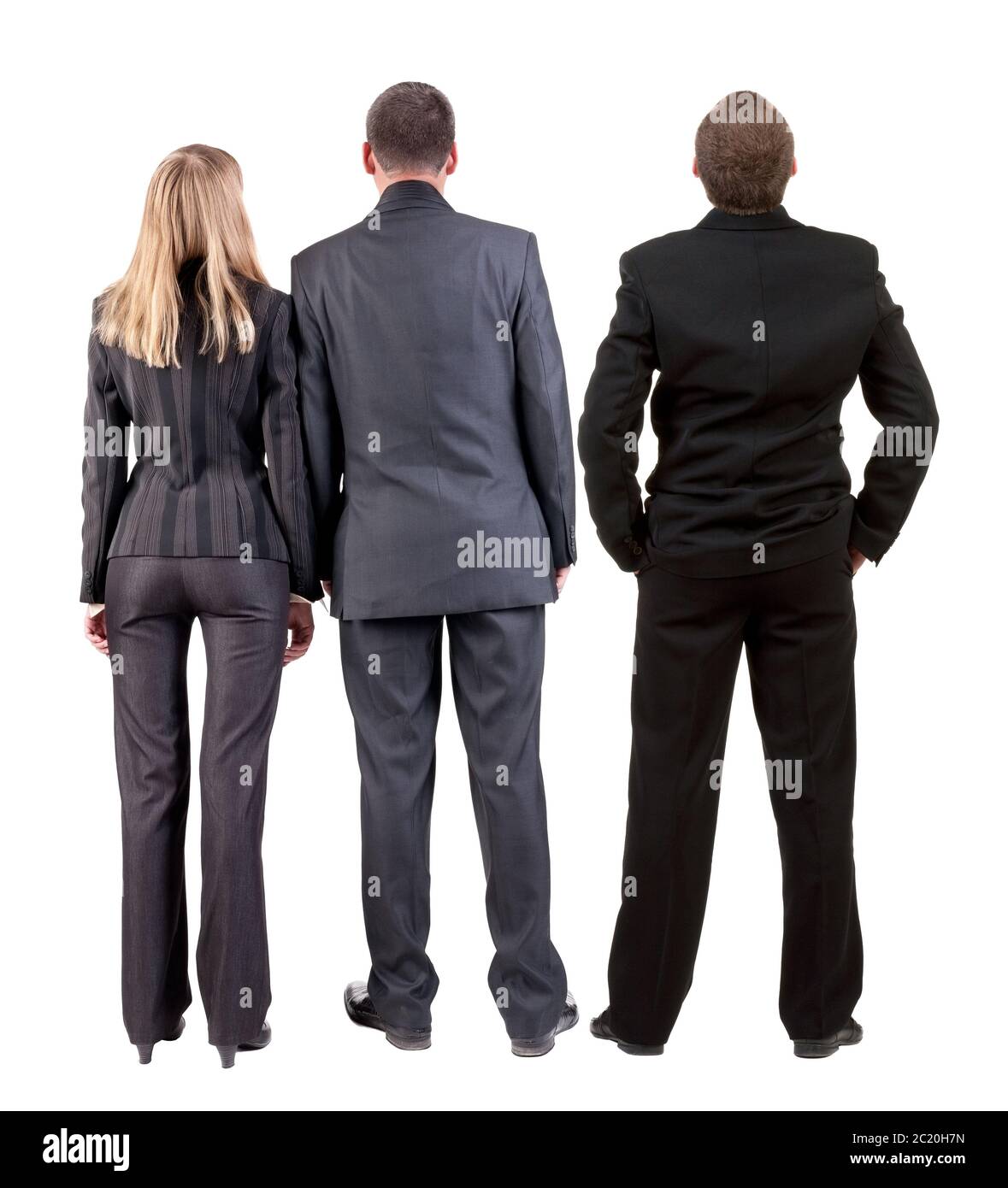 Back view group business people in suit. Business team. Rear view ...