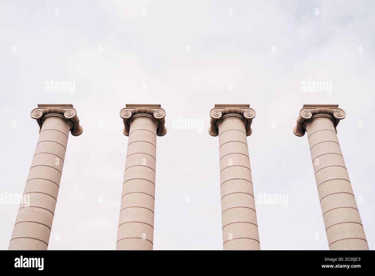 Four antique Columns of Puig-i-Kadafalka, near the Magic Fountain of ...