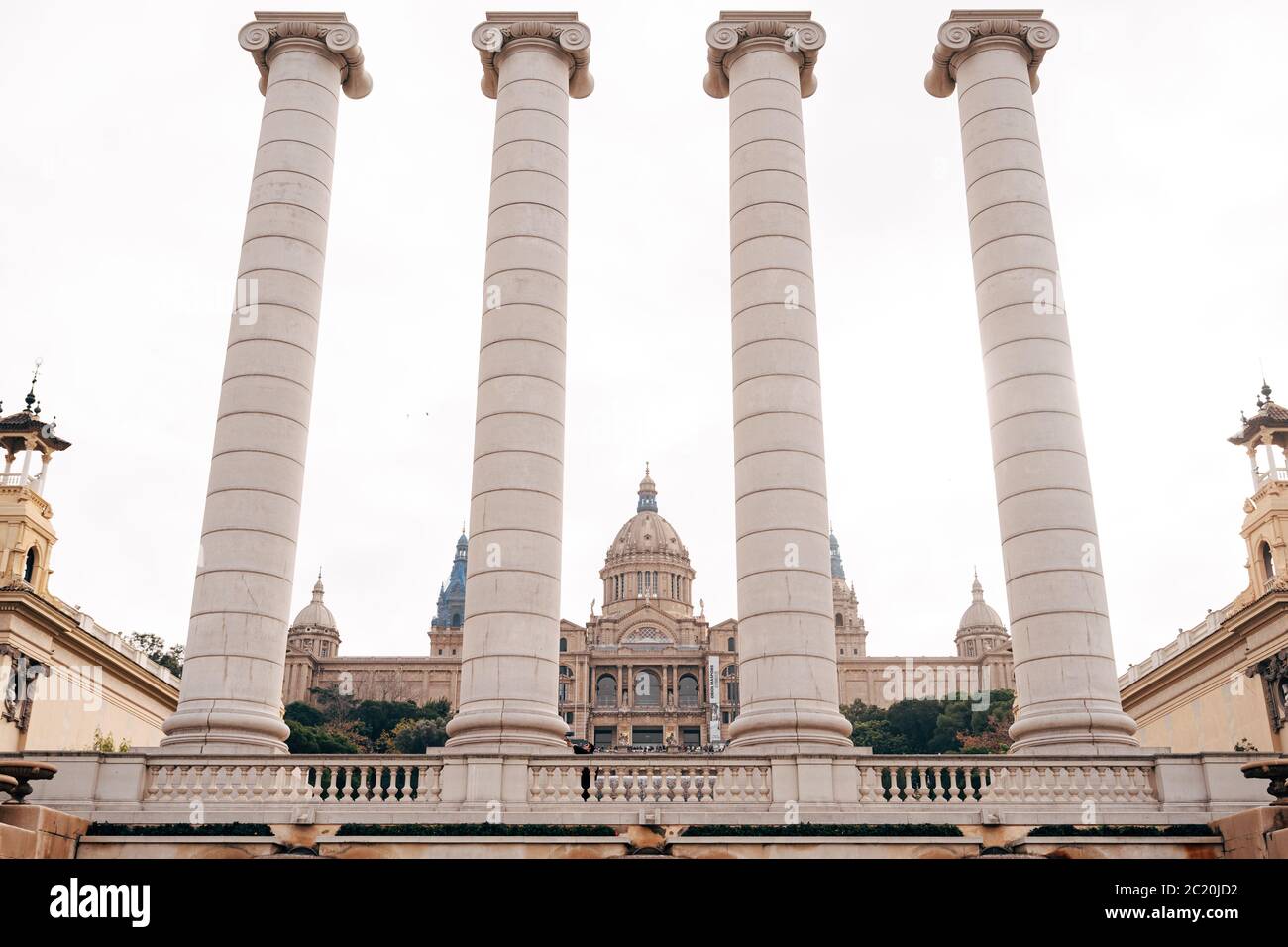 Four antique Columns of Puig-i-Kadafalka, near the Magic Fountain of ...
