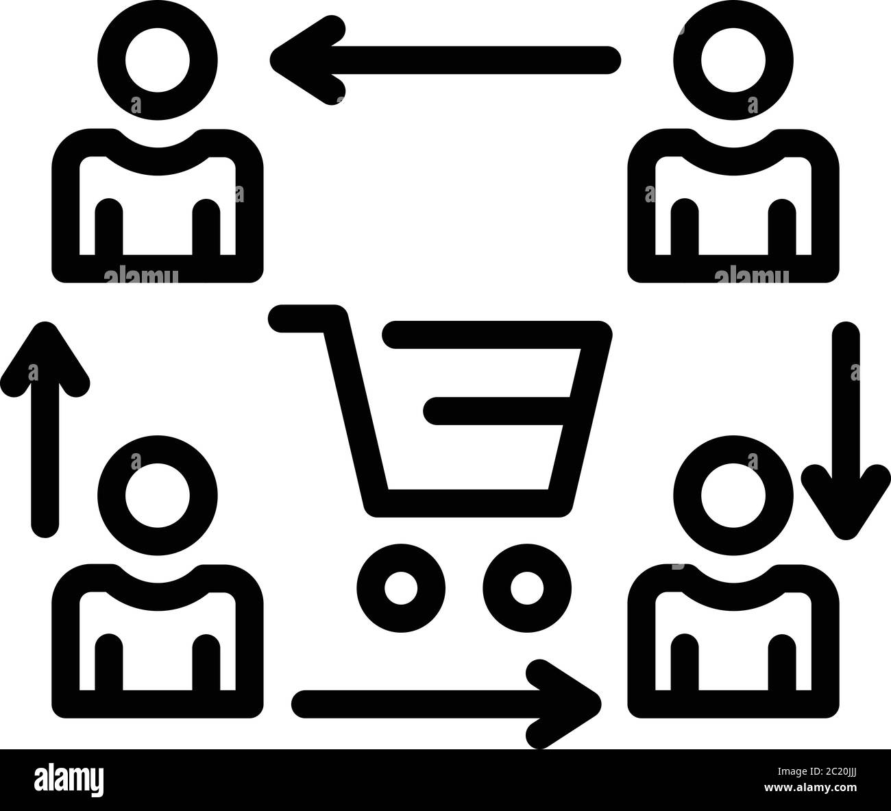 Process of sales icon, outline style Stock Vector Image & Art - Alamy