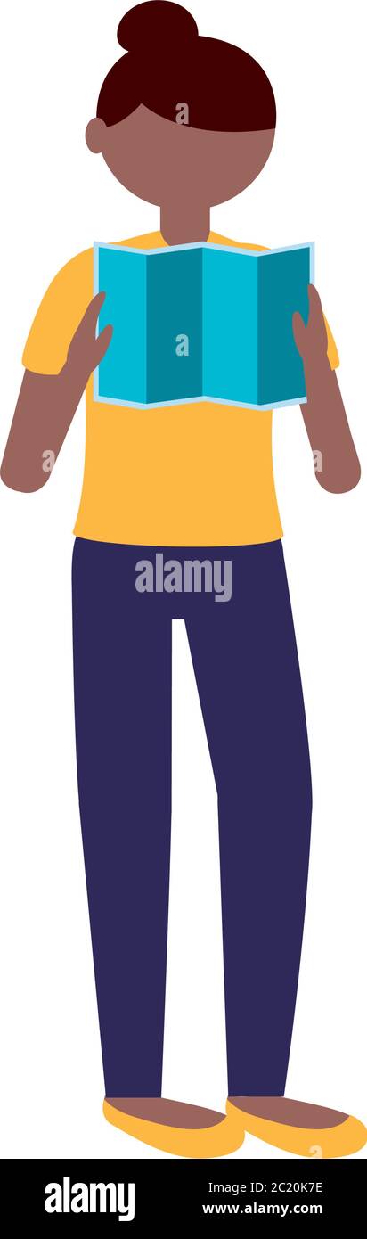 Avatar woman with map design, Travel airport trip tourism transport ...