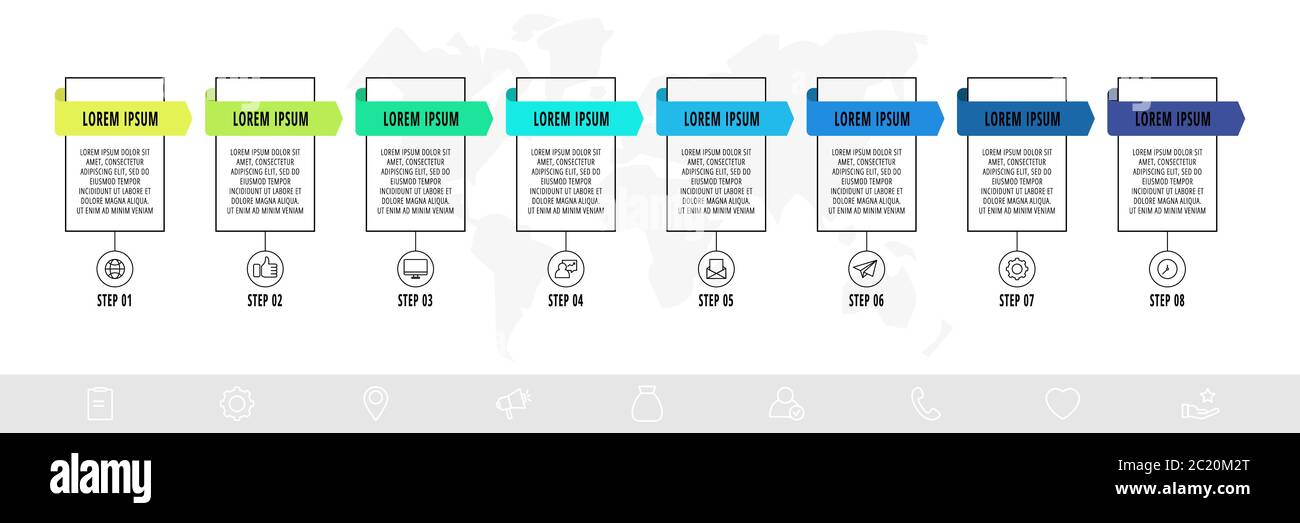 Timeline creative design linear infographics template. Business vector ...