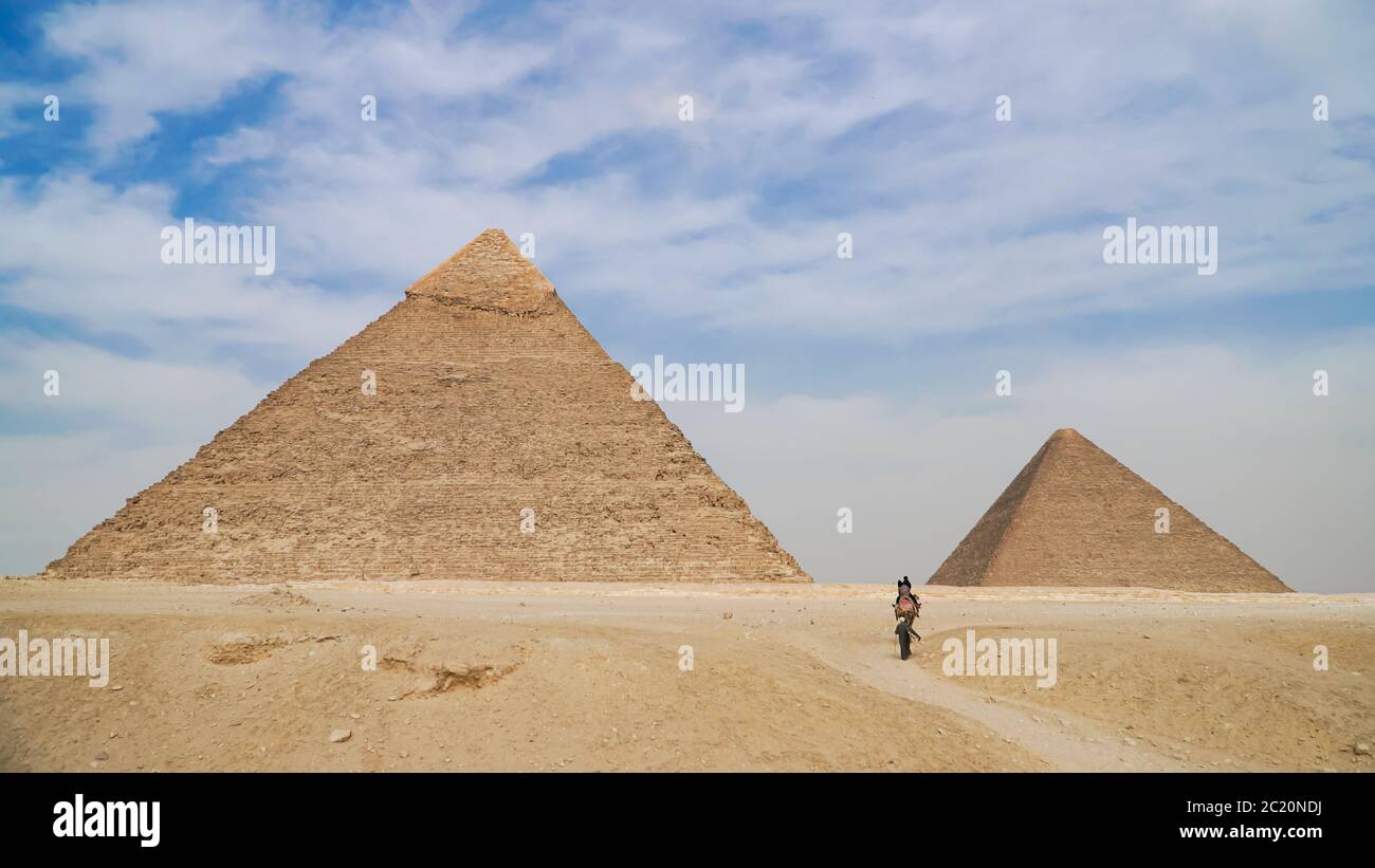 The Great Pyramids In Giza , Cairo, Egypt Stock Photo - Alamy