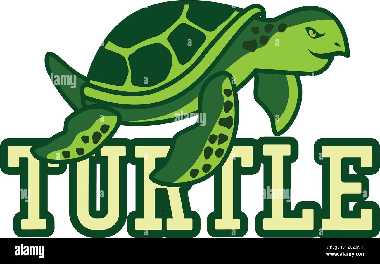 The Green Turtle Logo Vector