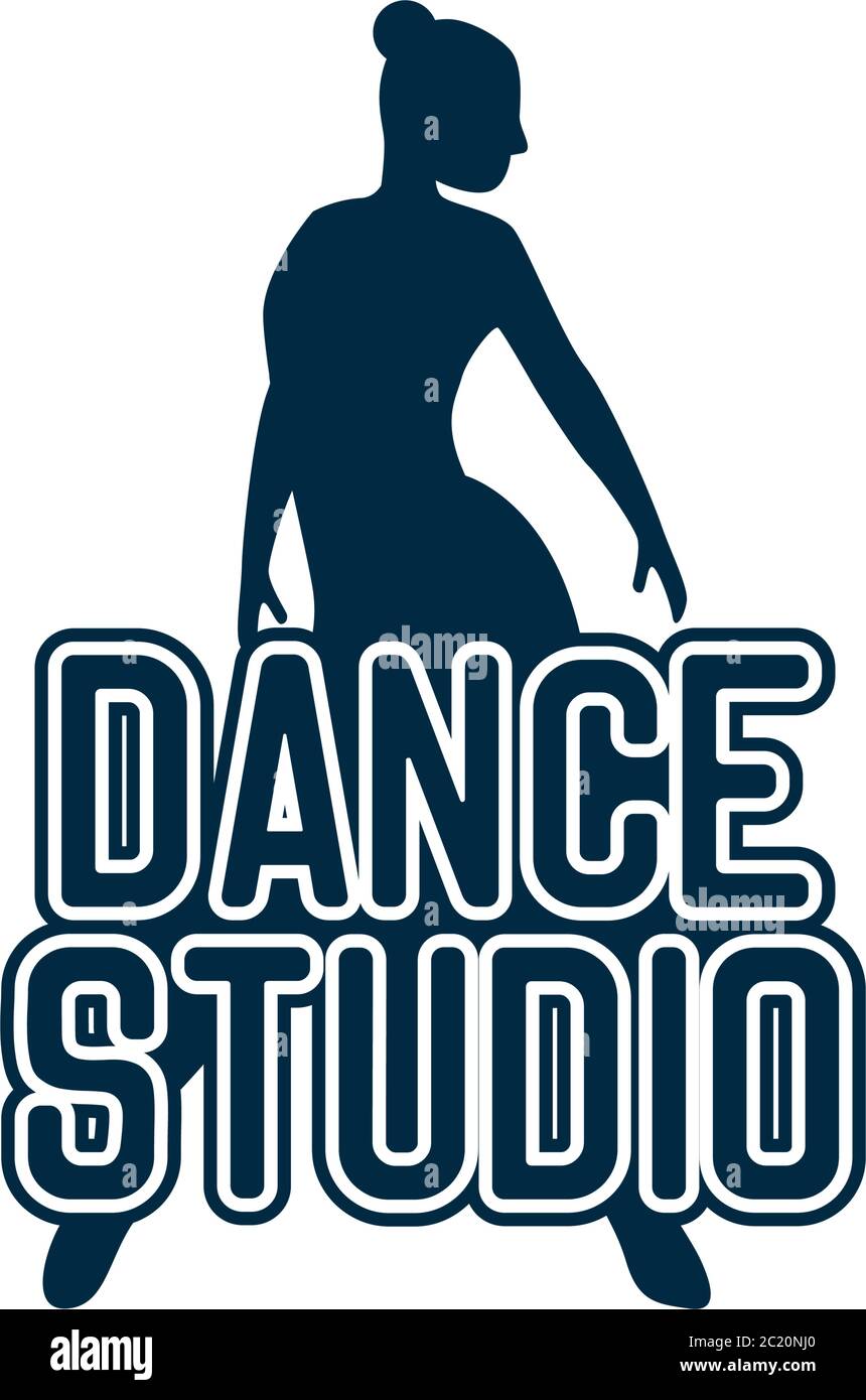 dance logo for dance school or dance studio isolated on white ...
