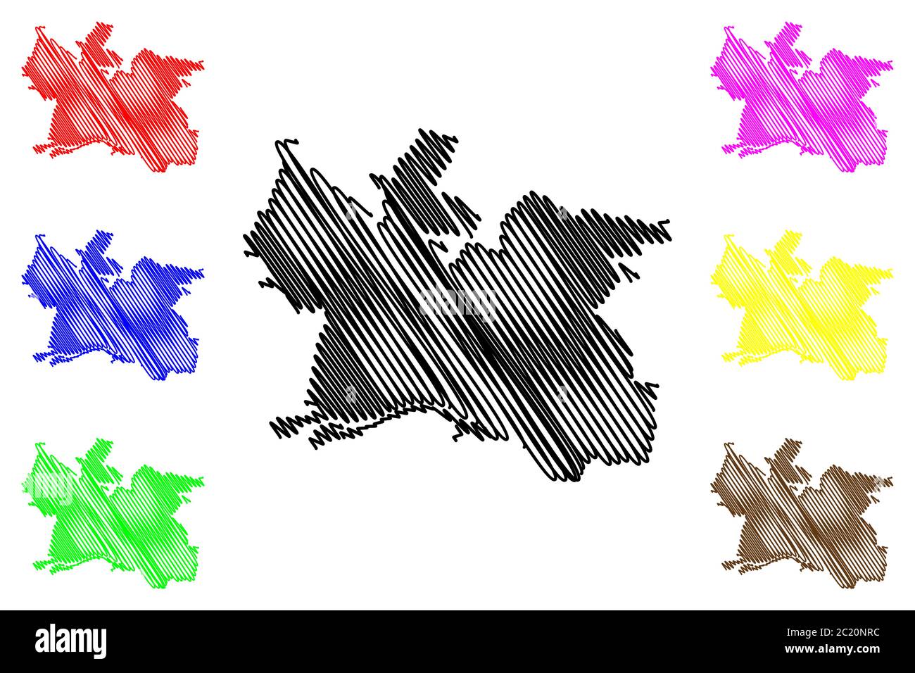 Zhytomyr City (Ukraine) map vector illustration, scribble sketch City ...