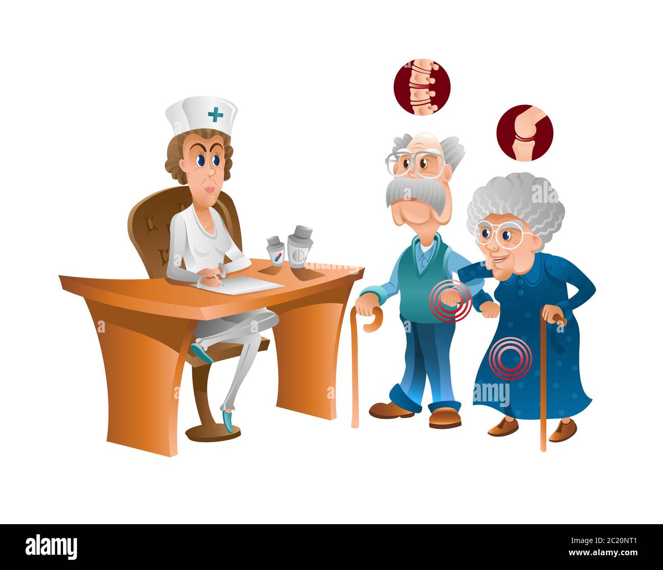 Injury grandmother Stock Vector Images - Alamy
