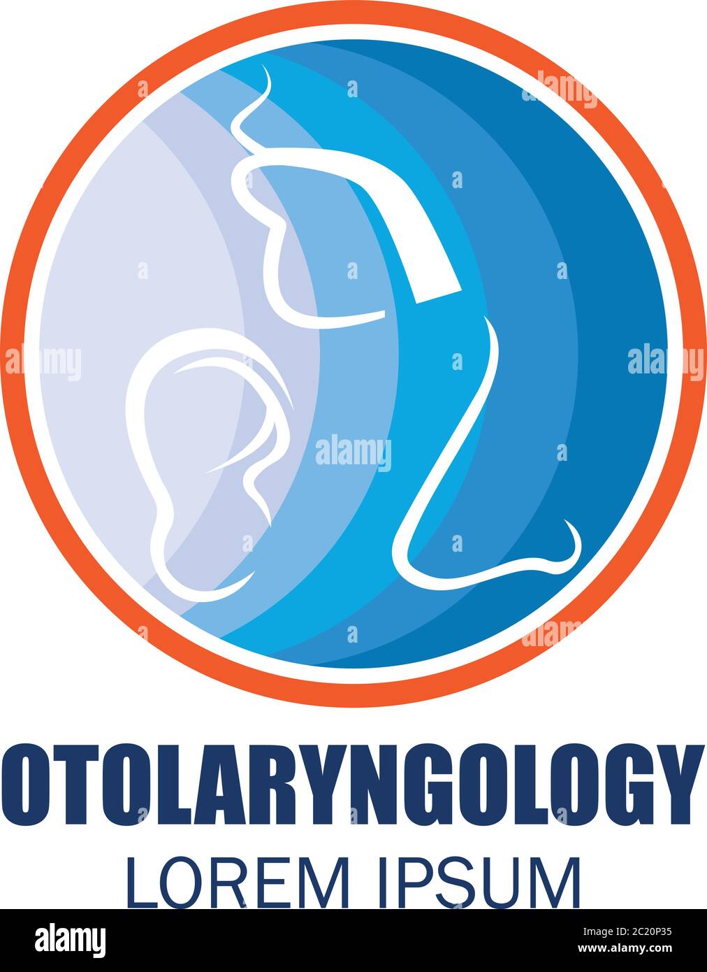 ear nose throat (ENT) logo for Otolaryngologists clinic concept. vector ...