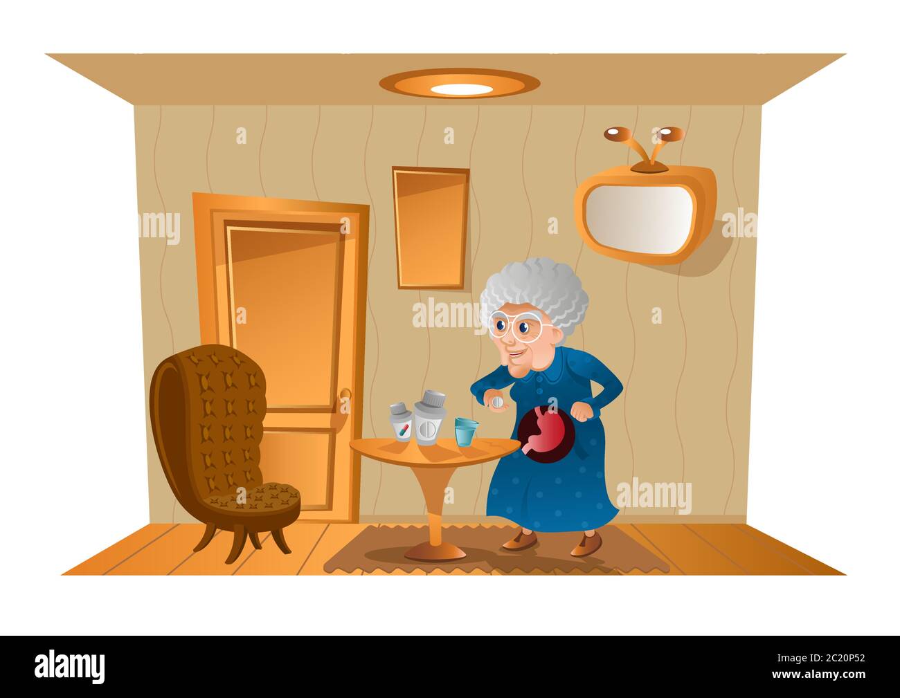 Woman hand abdomen not pregnant Stock Vector Images - Alamy