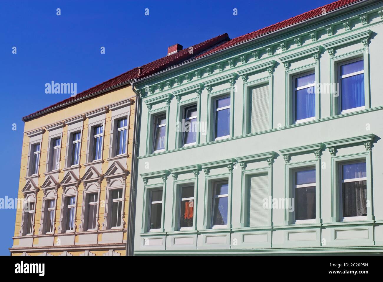 Renovated old buildings Stock Photo - Alamy
