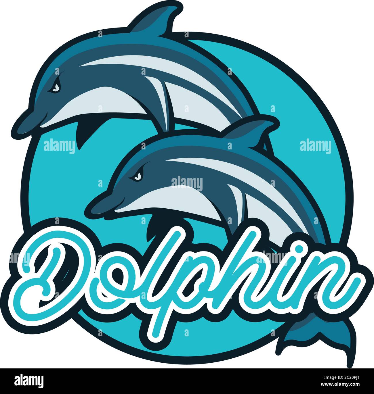dolphin logo with text space for your slogan / tag line, vector ...