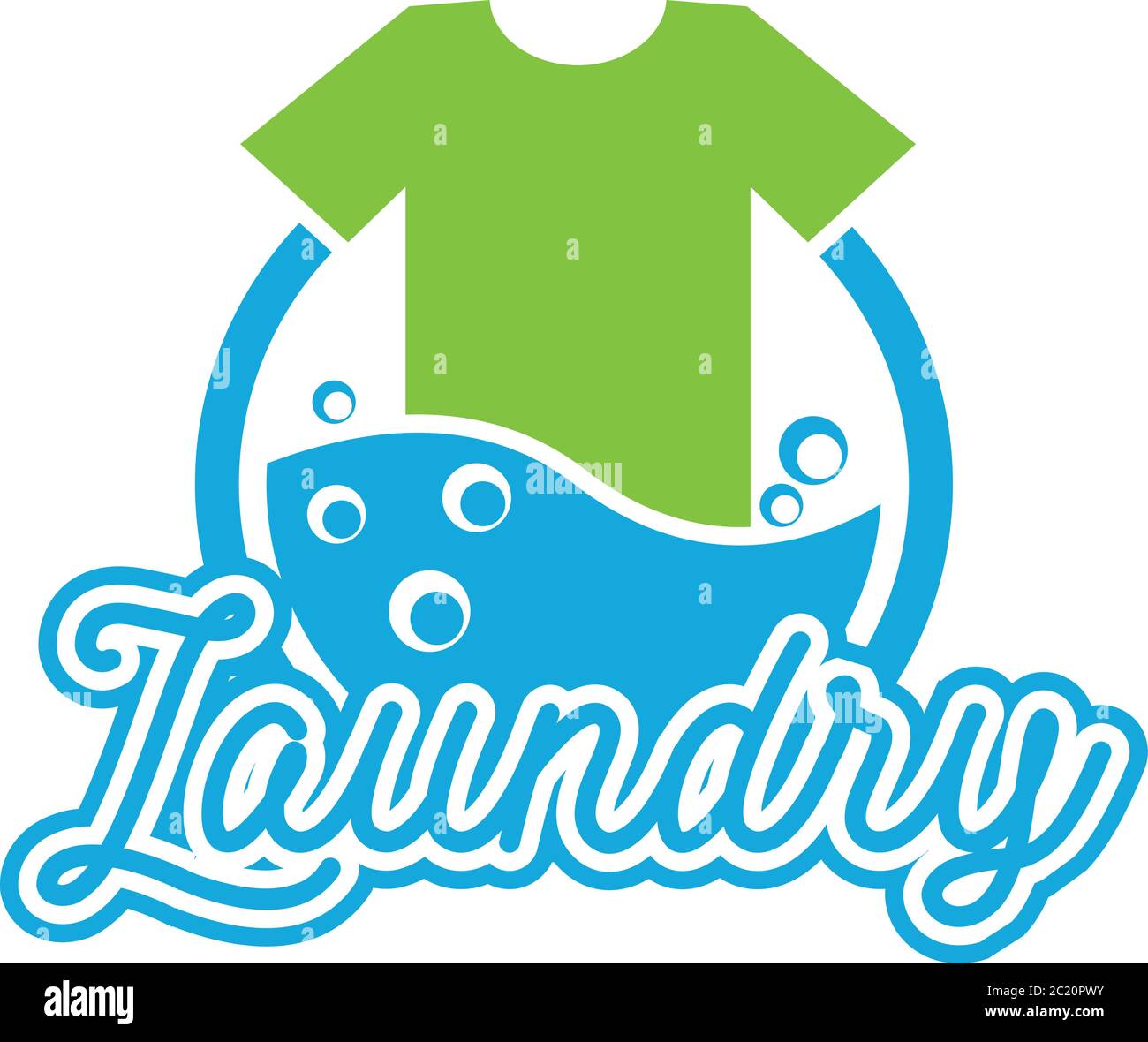 laundry logo for your business isolated on white background, vector ...