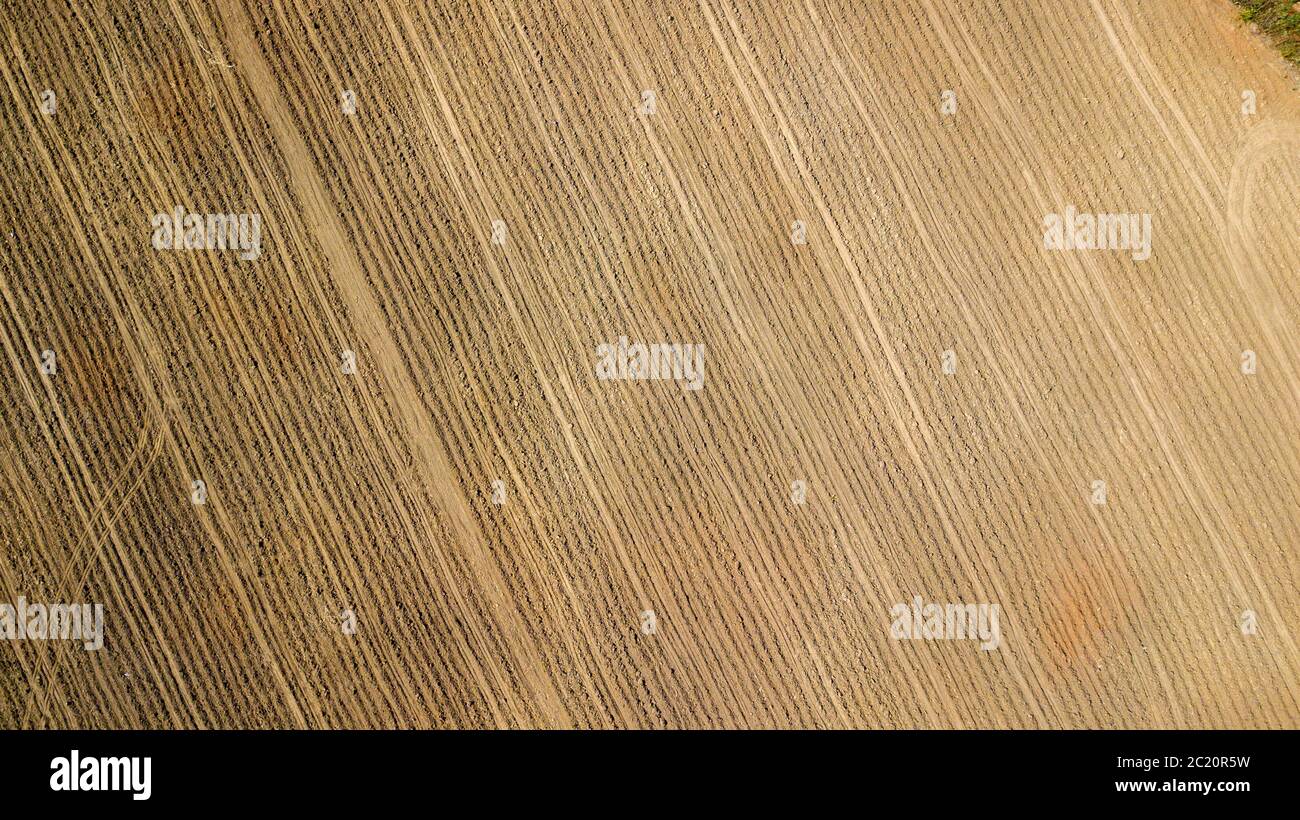 Aerial view texture farmland Stock Photo - Alamy