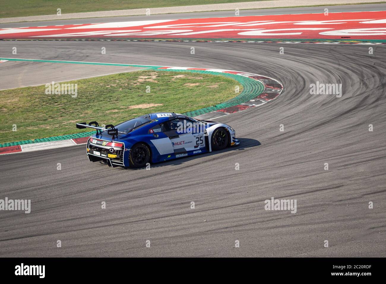 MONTMELLO, SPAIN-SEPTEMBER 9, 2019: Audi R8 LMS GT3 Blancpain GT racing ...