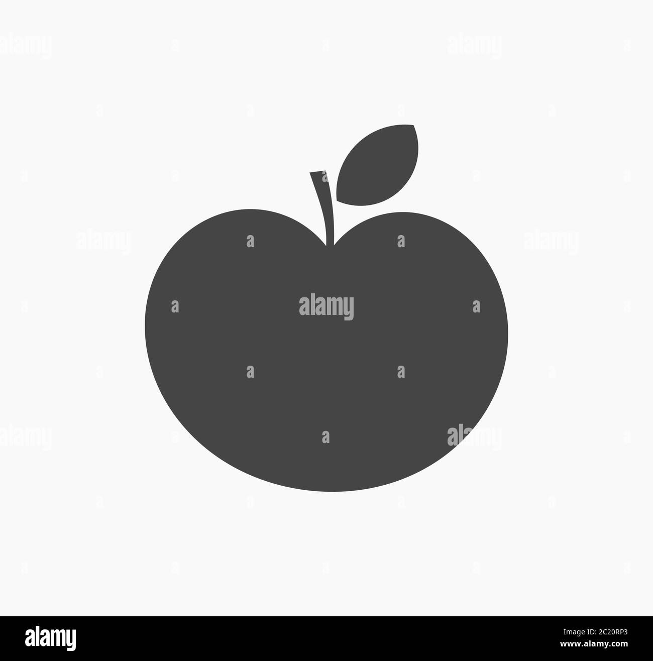 Black apple shape icon. Vector illustration Stock Vector Image & Art ...