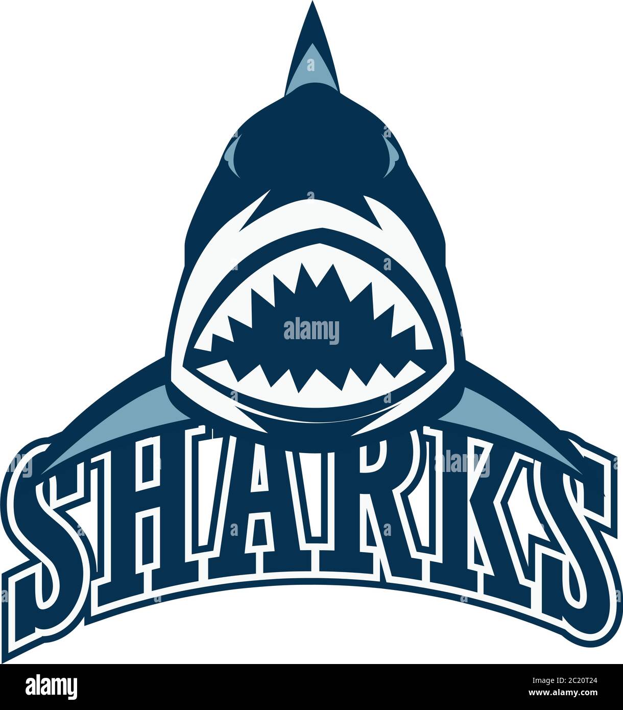 blue sharks logo with text space for your slogan / tag line, vector ...