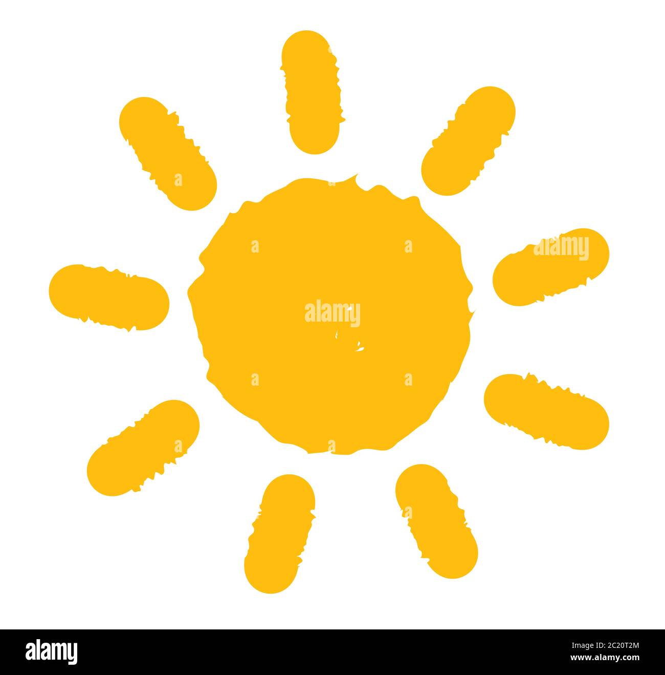 Hand drawn sun. Vector illustration Stock Vector Image & Art - Alamy