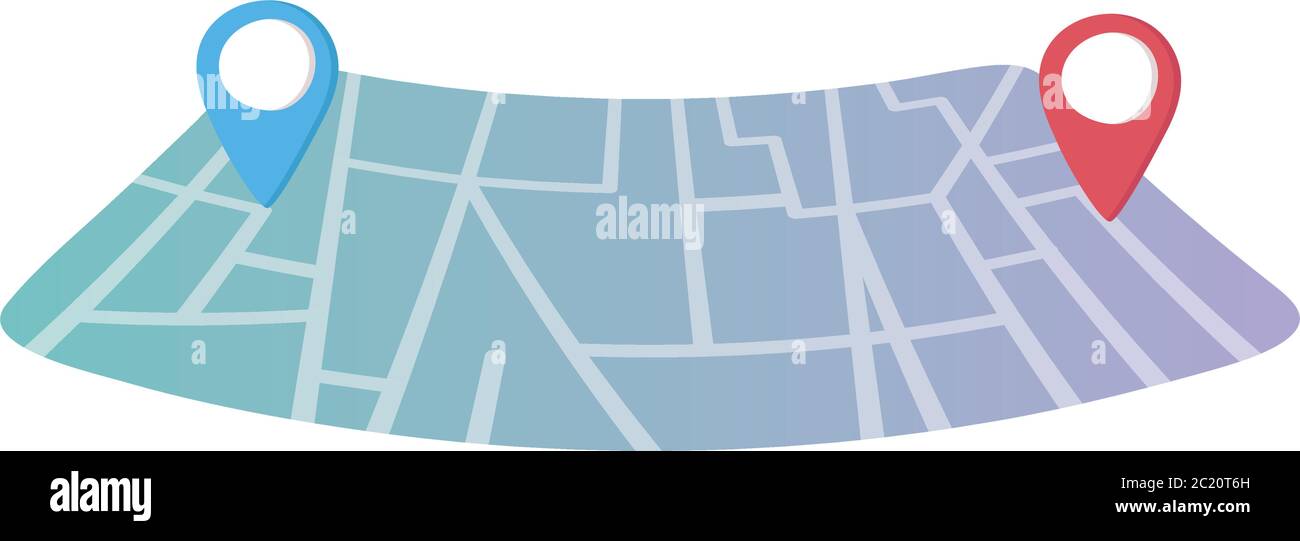 gps navigation pointer map tracking isolated icon design white ...