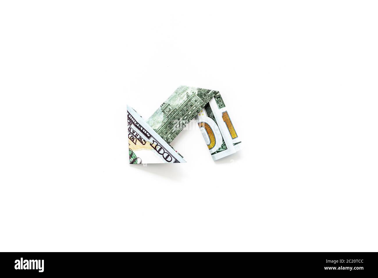 Isolated dollar chart on white background. Currency trading concept ...