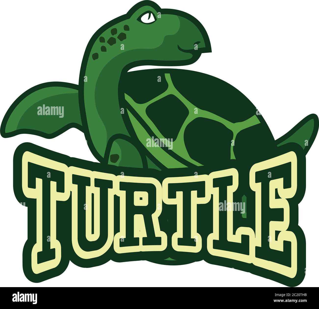 The Green Turtle Logo Vector