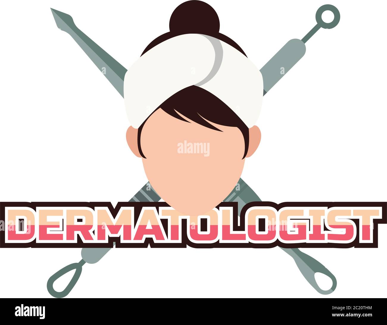 Dermatologist Logo For Doctor Or Clinic Vector Illustration Stock