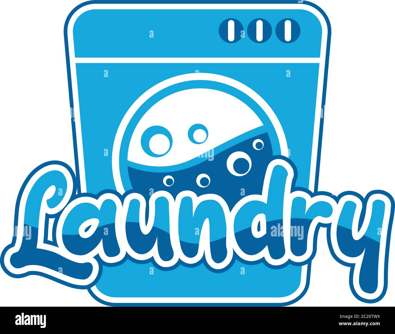 laundry logo for your business isolated on white background, vector ...