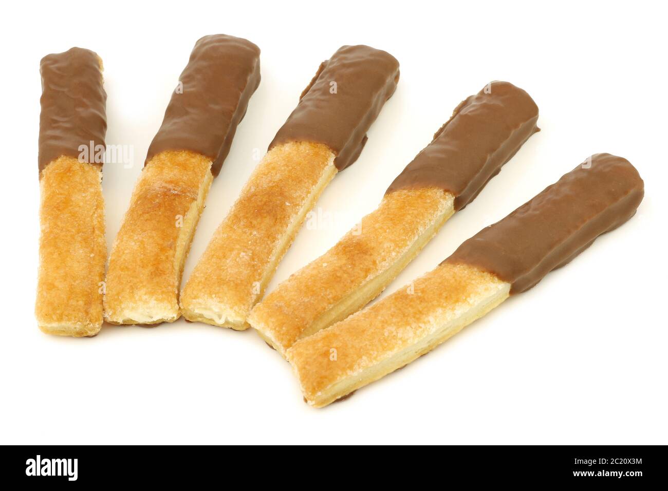traditional dutch cookies called "krakeling" with a chocolate cover on ...