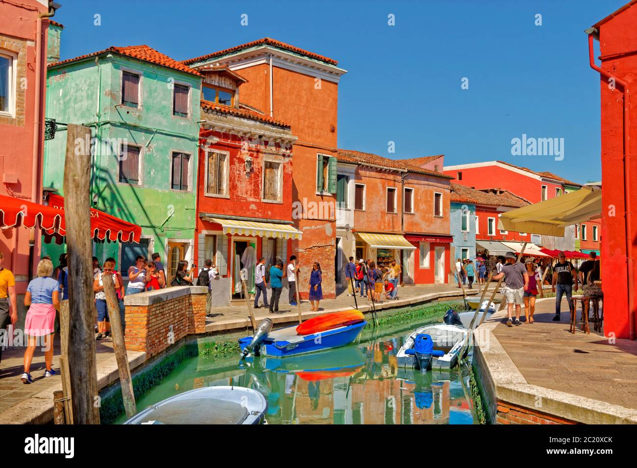 Venetian canals and boats hi-res stock photography and images - Alamy