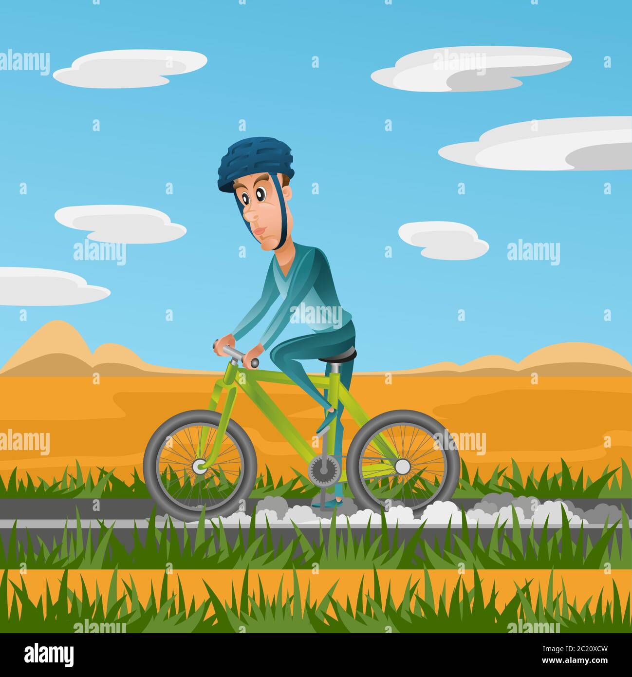 Driving along track Stock Vector Images - Alamy