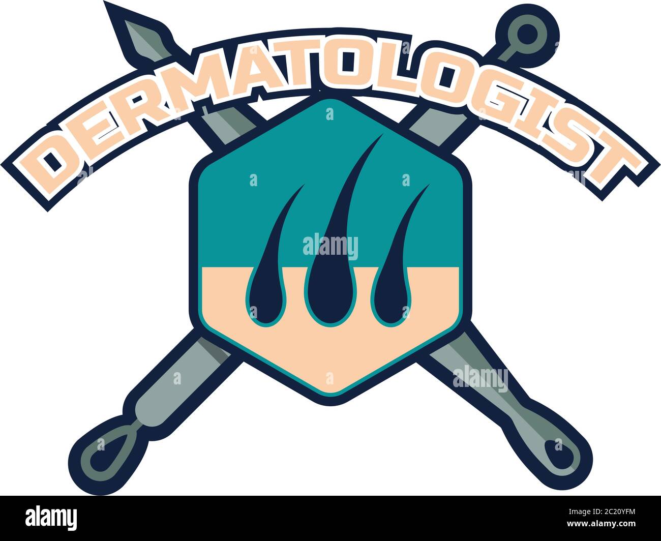 dermatologist logo for doctor or clinic, vector illustration Stock ...