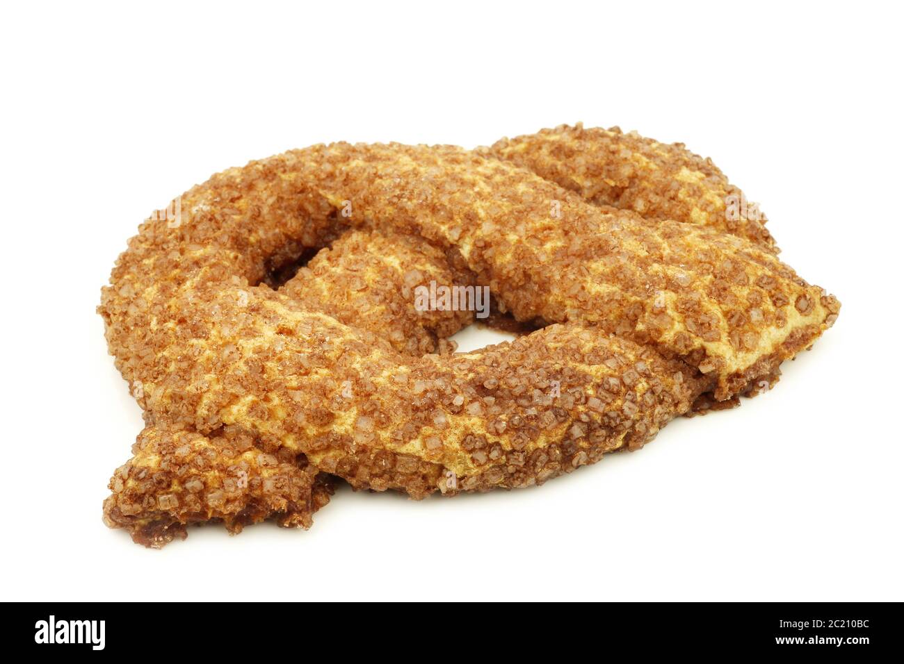 traditional Dutch cookies called "krakeling" on a white background ...