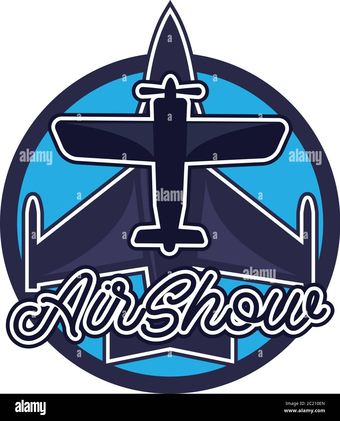 air show logo isolated on white background. vector illustration Stock ...