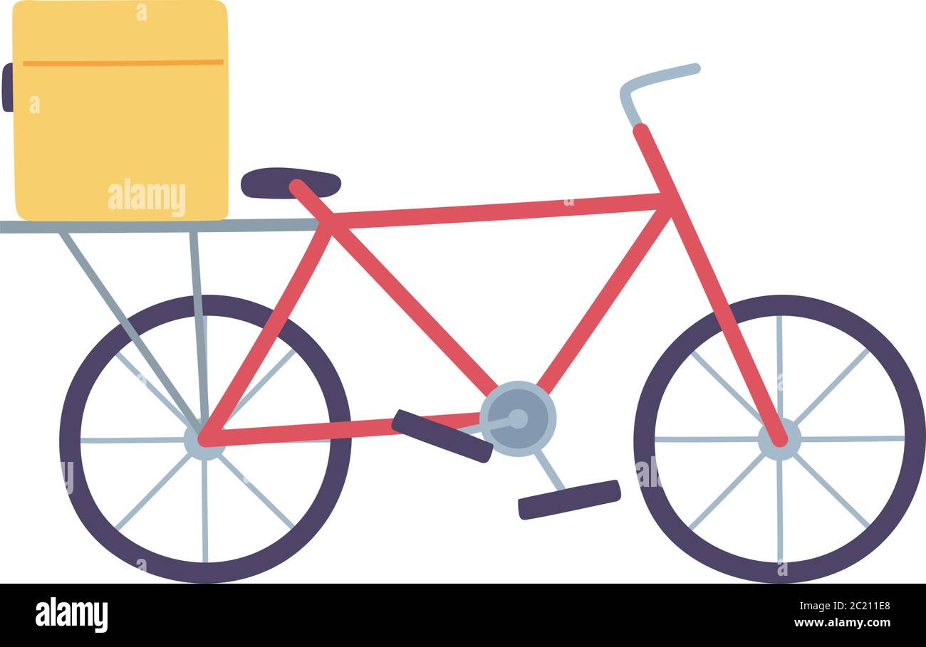 delivery bike with package service isolated icon design white ...