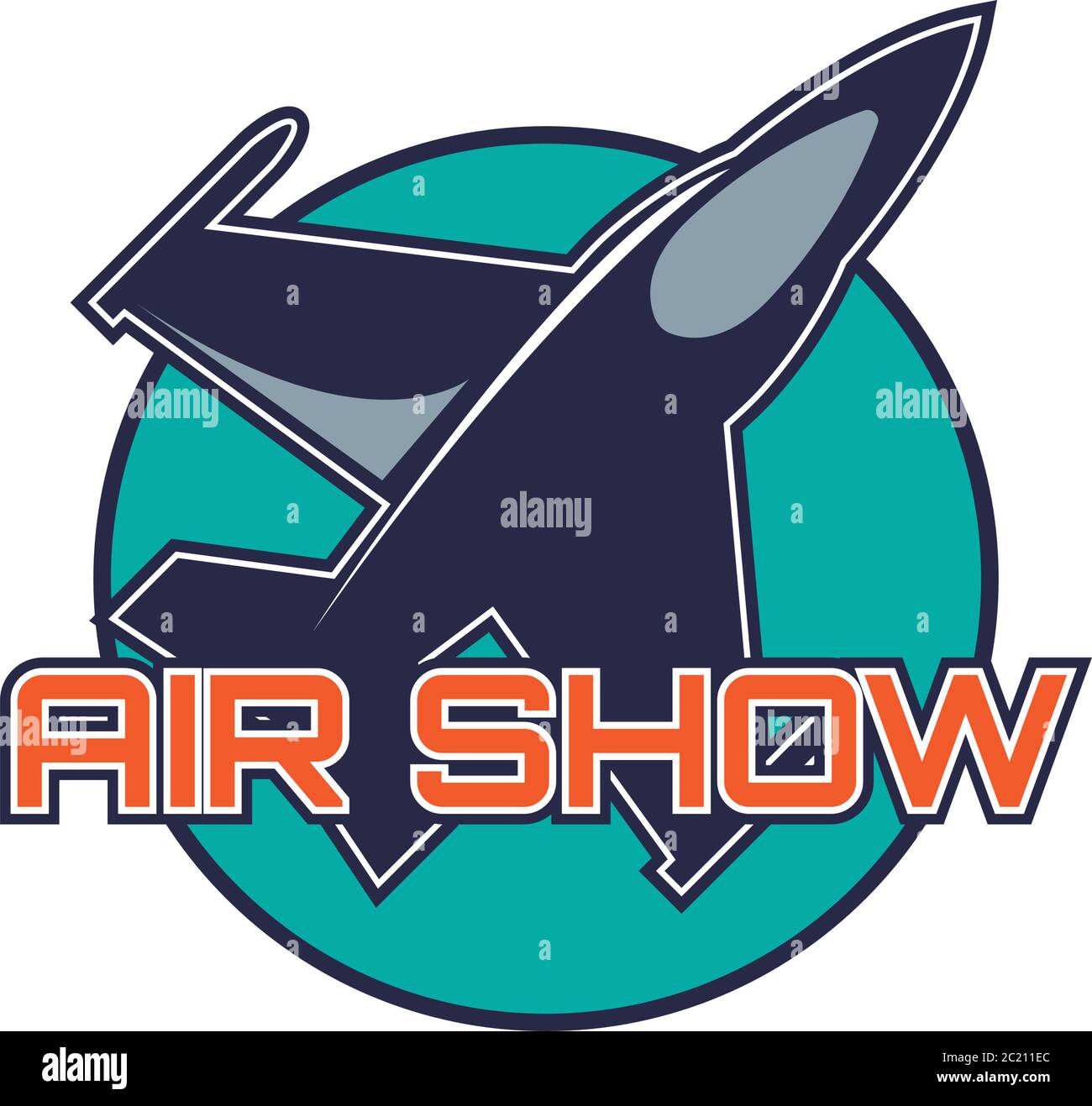 air show logo isolated on white background. vector illustration Stock ...