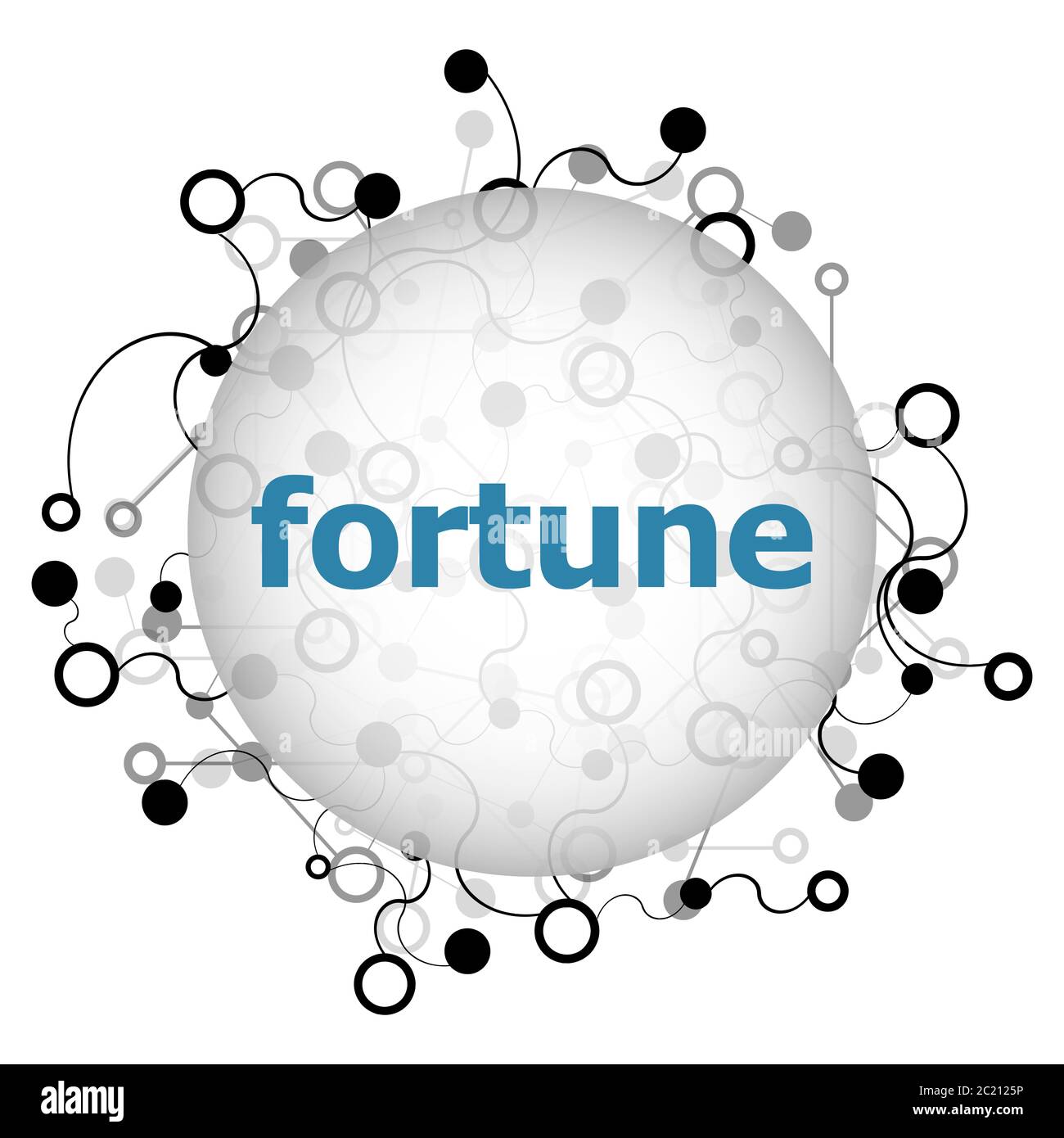 Text Fortune. Business concept . Abstract background with connecting ...
