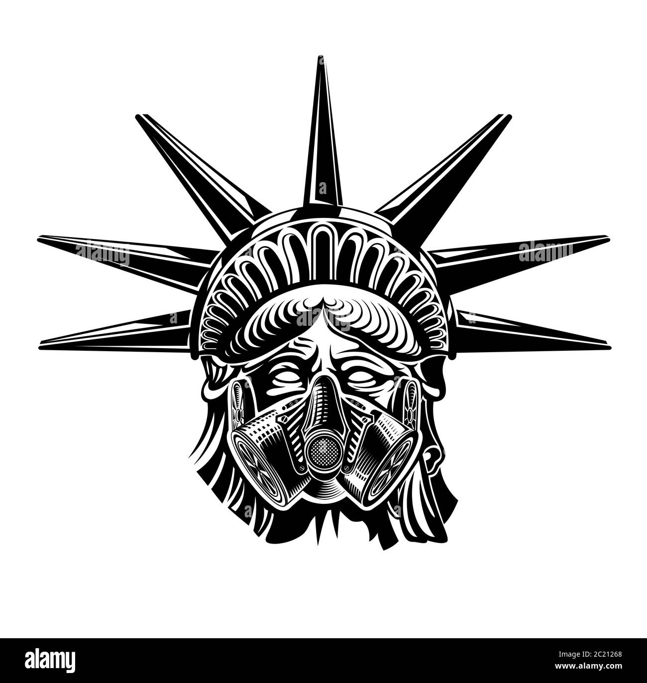 Statue Of Liberty Face Vector